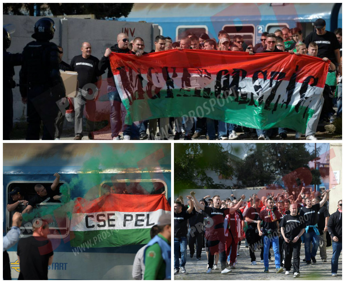 GALERIE FOTO | Imagini spectaculoase cu fanii maghiari în București