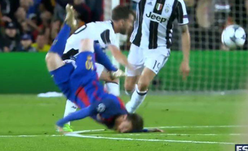 Momente delicate în meciul dintre Barcelona și Juventus: Messi a căzut ...