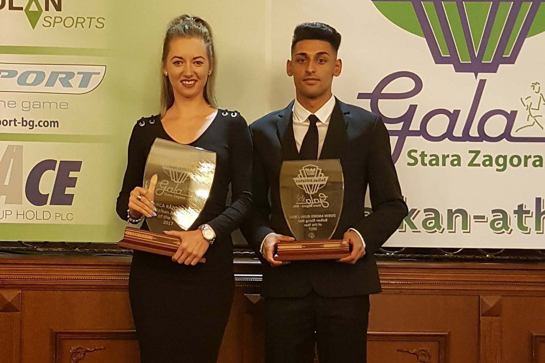 Bianca Răzor și Andrei Rusu, premiați la "Gala atletismului balcanic"