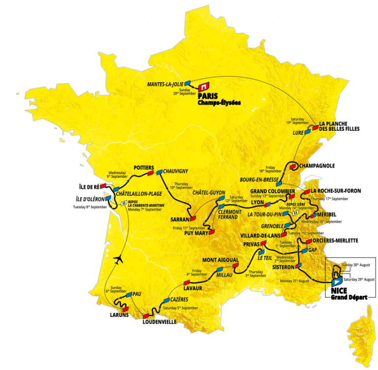 Ghidul Turului Franței 2020. Cum arată traseul și care sunt cele mai ...