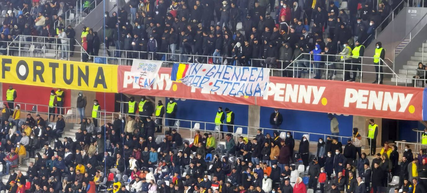 „În Ghencea, doar Steaua!”. Suporterii din Peluza Sud nu s-au putut ...