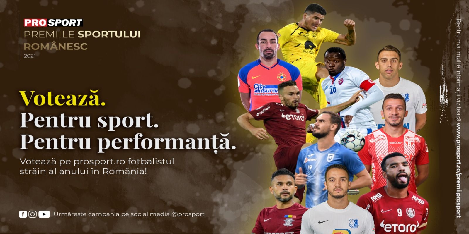 PREMIILE PROSPORT – Votează „Fotbalistul străin al anului în România”