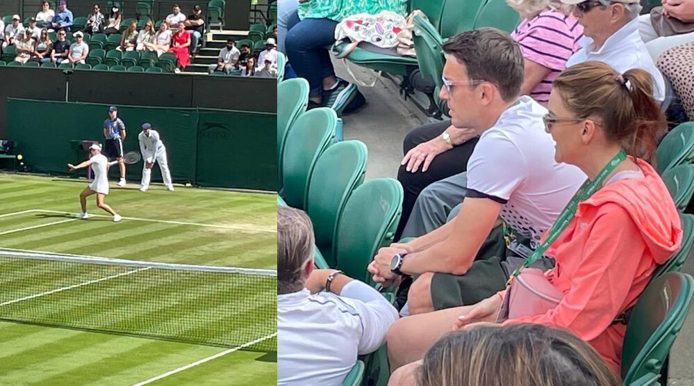 Surpriză! Cine a venit în tribune, la Wimbledon, să vadă meciul Simonei Halep cu Magdalena Frech ...
