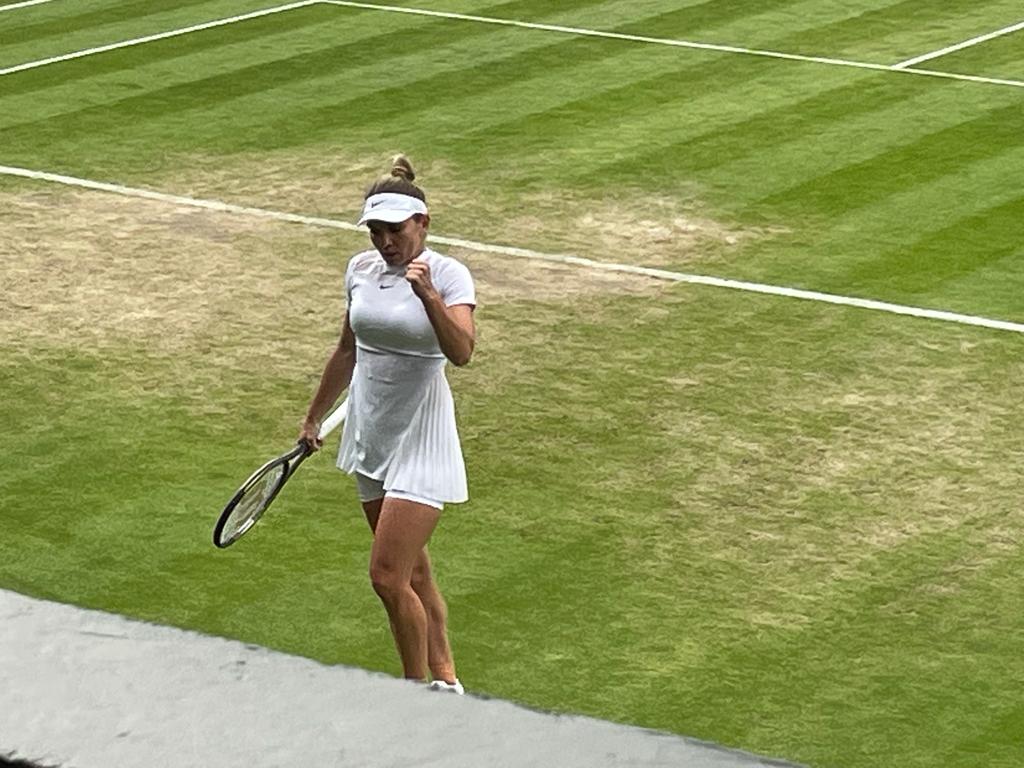 Simona Halep, în extaz după calificarea în sferturi la Wimbledon