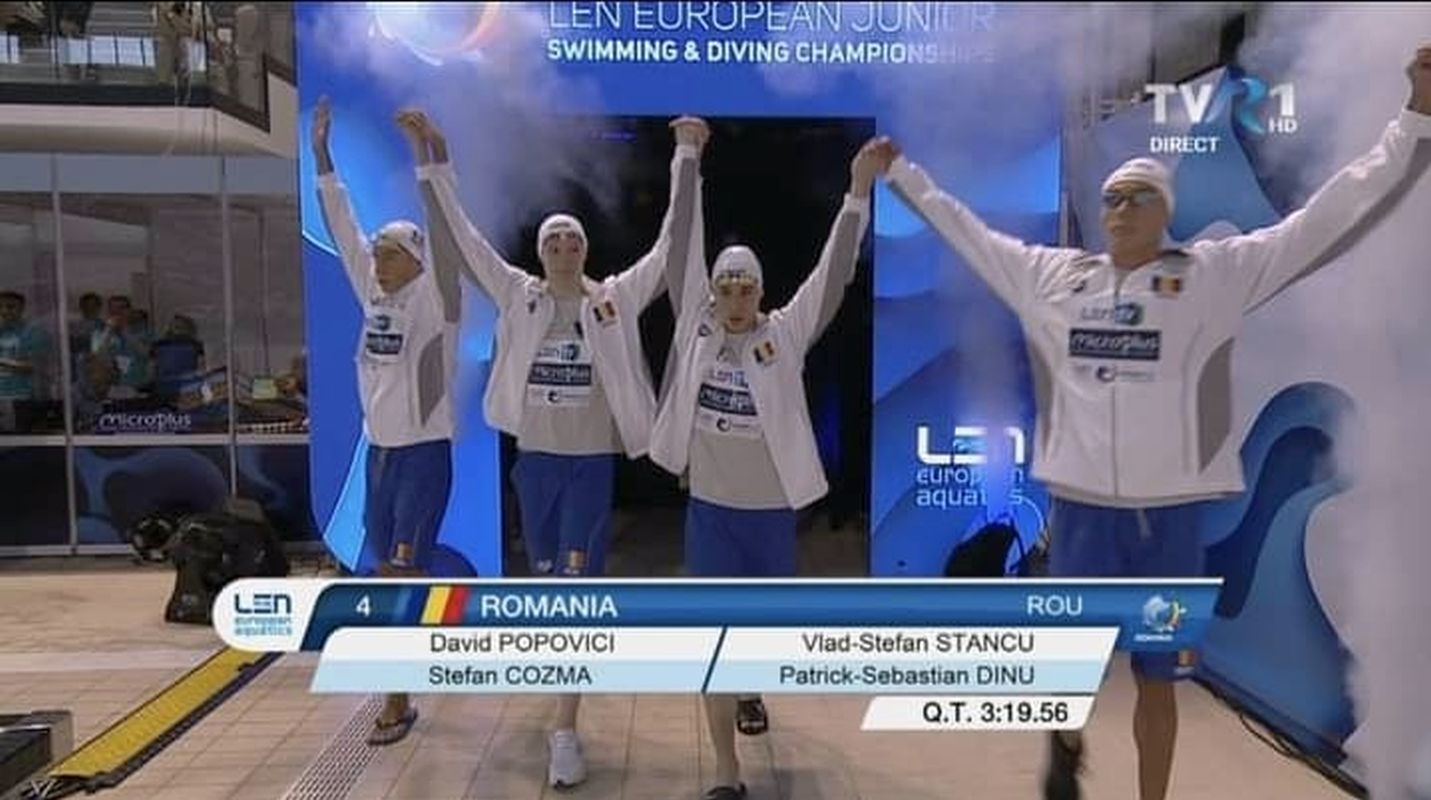 Aur pentru România! David Popovici & Co, o nouă prestație fabuloasă