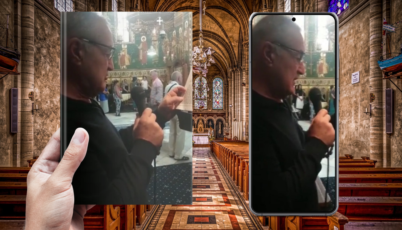 Imagini fabuloase cu Gigi Becali: miliardarul predică în biserică!