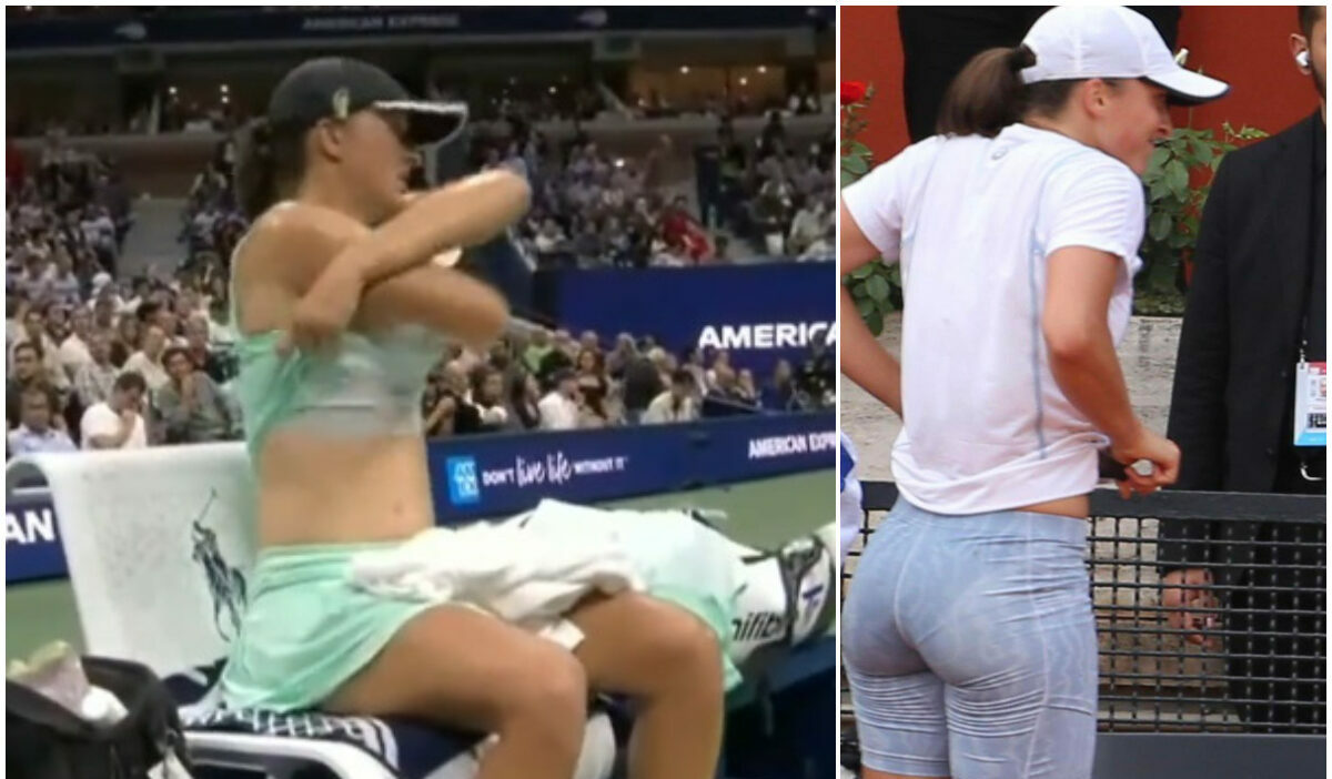 Momentul în care Iga Swiatek și-a schimbat tricoul pe teren la US Open