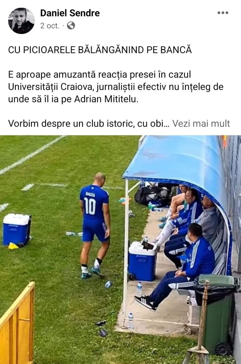 DDB se delimitează de odele pe care Daniel Șendre i le aduce lui Mititelu