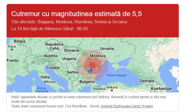 Cutremur puternic în București. Ce magnitudine a avut până la urmă