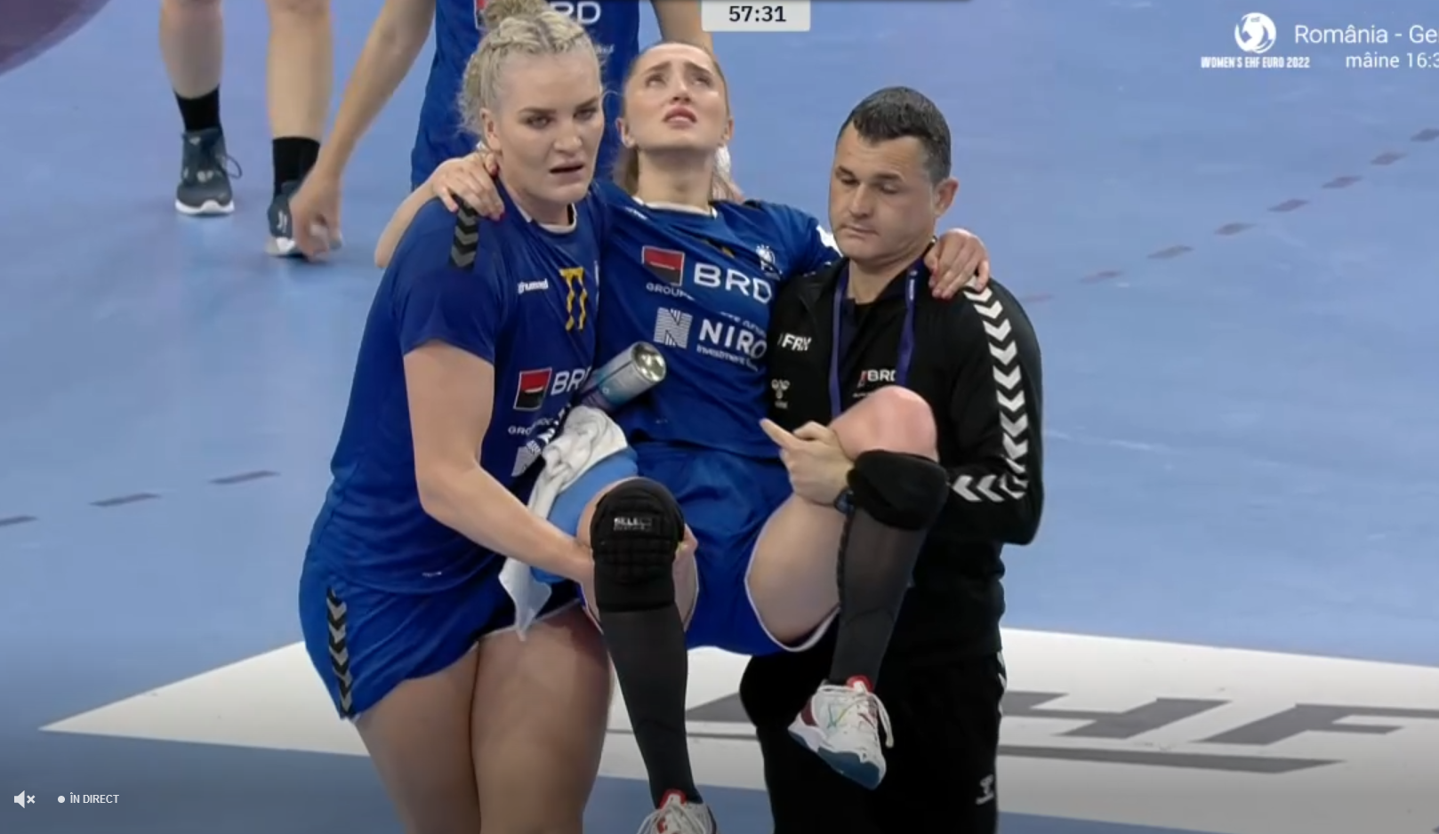 Sonia Seraficeanu a fost scoasă pe brațe în România - Muntenegru