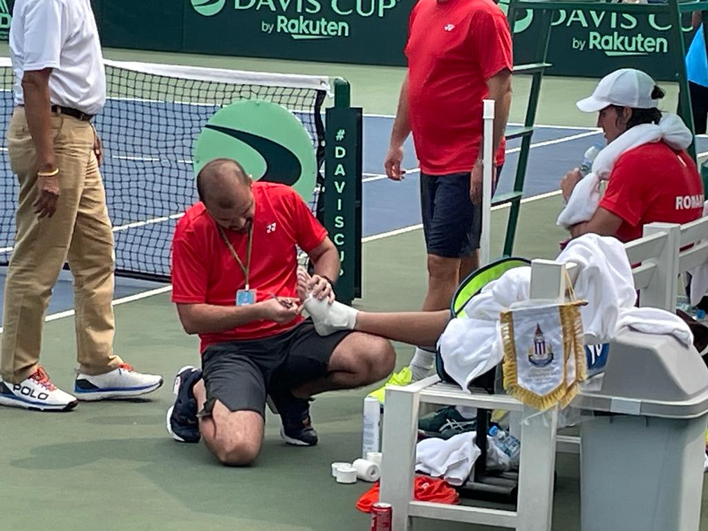 Cum a jucat Nicholas Ionel cu entorsă la Cupa Davis