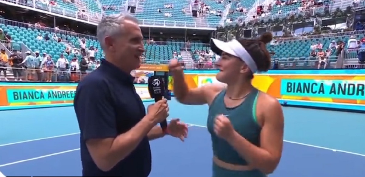 Cum a reacționat Bianca Andreescu după ce reporterul i-a greșit numele