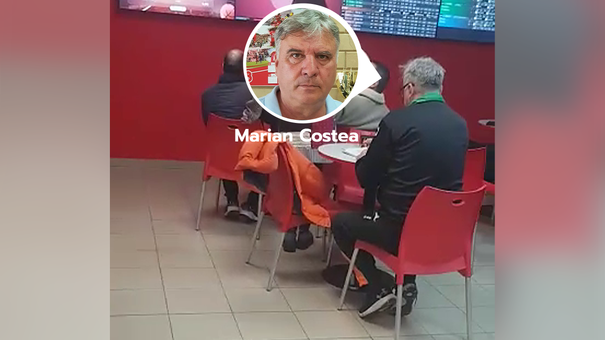 Președintele unei foste campioane, Marian Costea, într-o agenție de pariuri