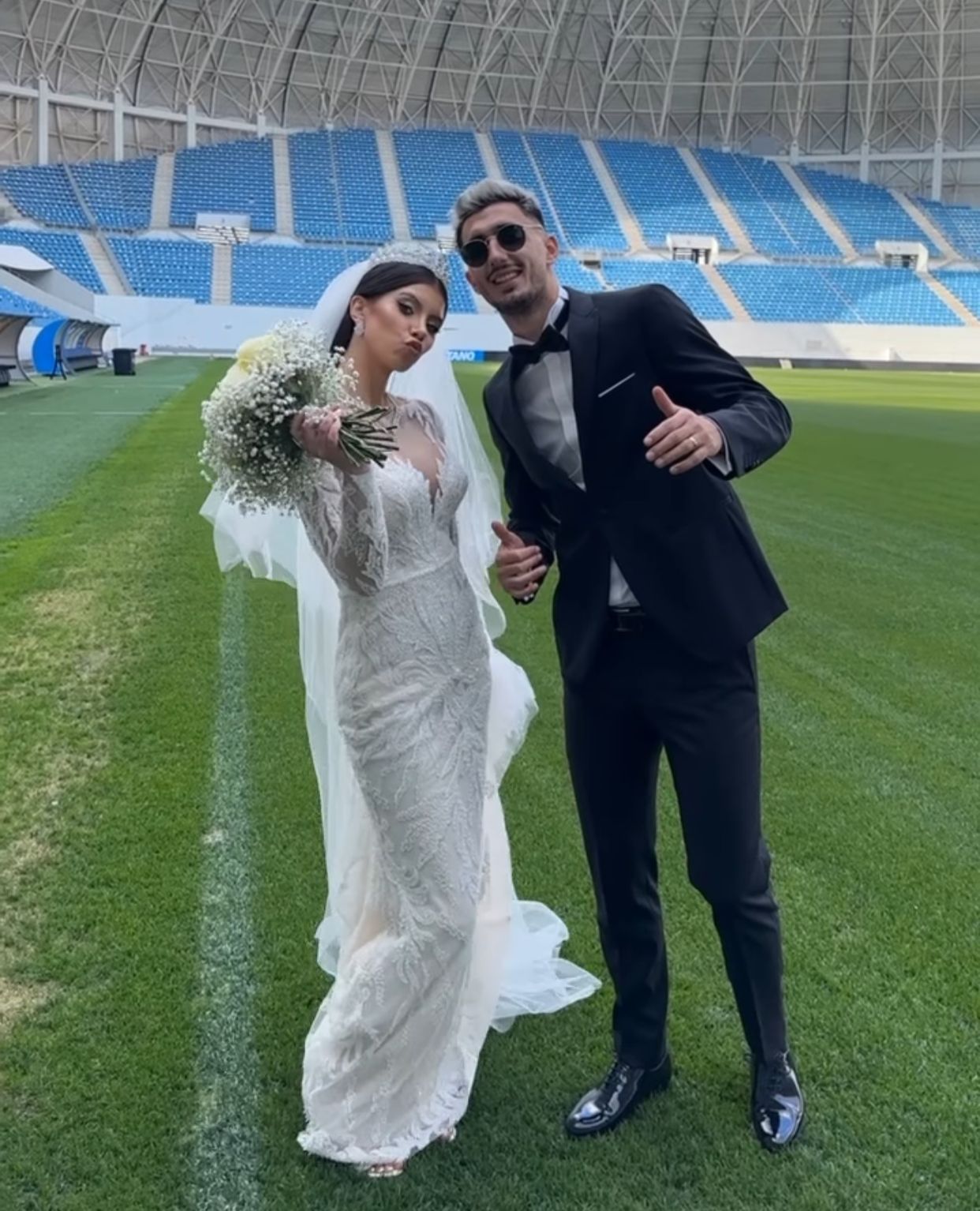 Andrei Ivan, cununie religioasă pe stadionul din Craiova