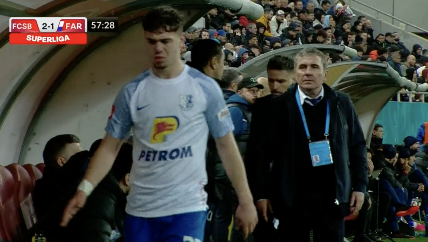 Gică Hagi l-a schimbat pe Andrei Borza și a început să țipe la el