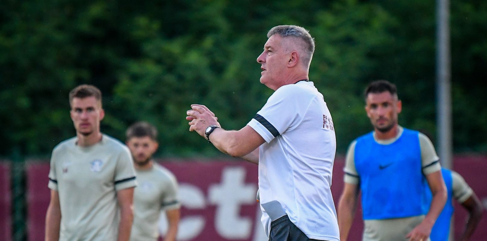 Primele imagini cu Cristiano Bergodi alături de jucătorii de la Rapid