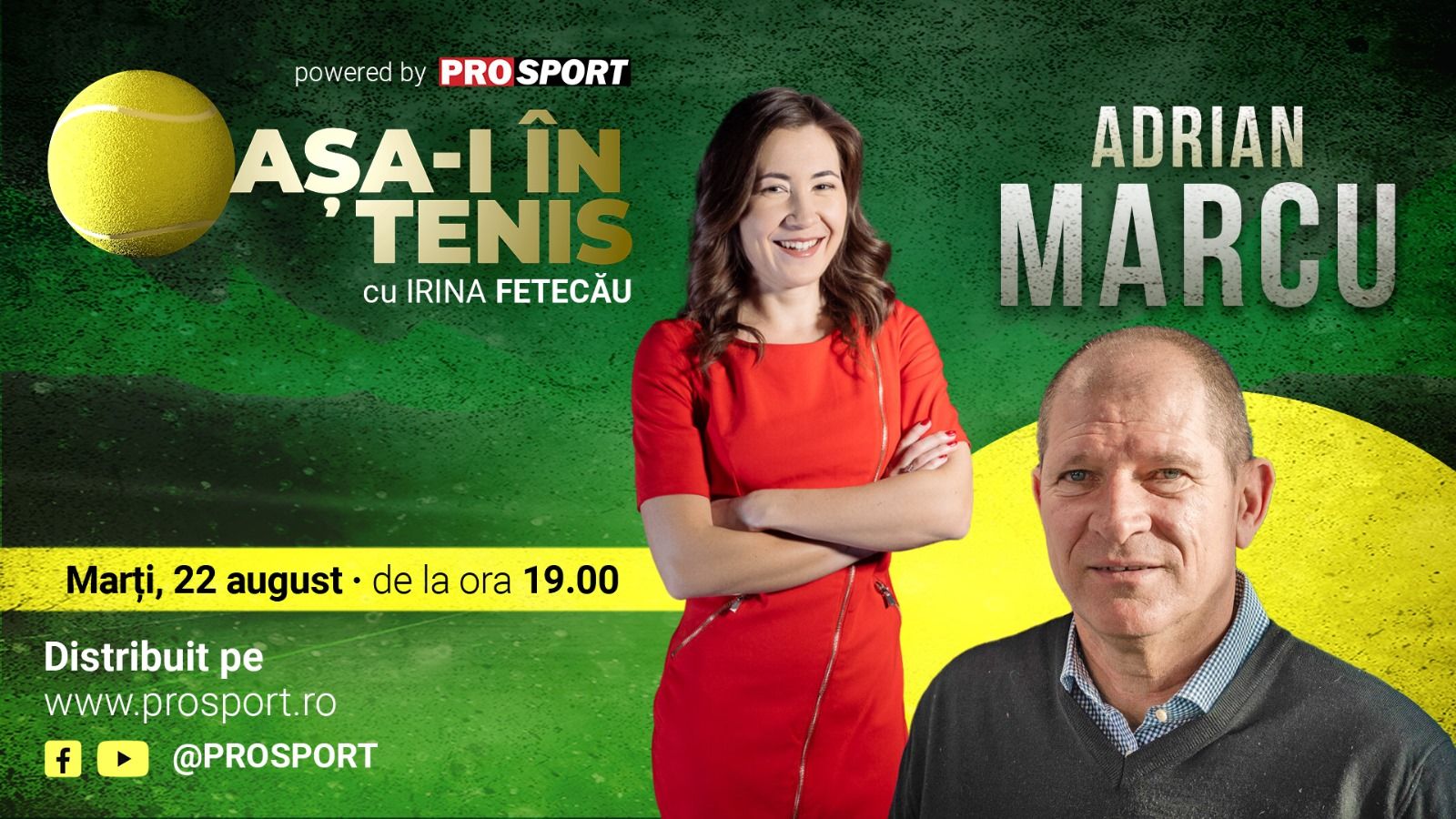 Adrian Marcu, invitatul Irinei Fetecău la „Așa-i în tenis”