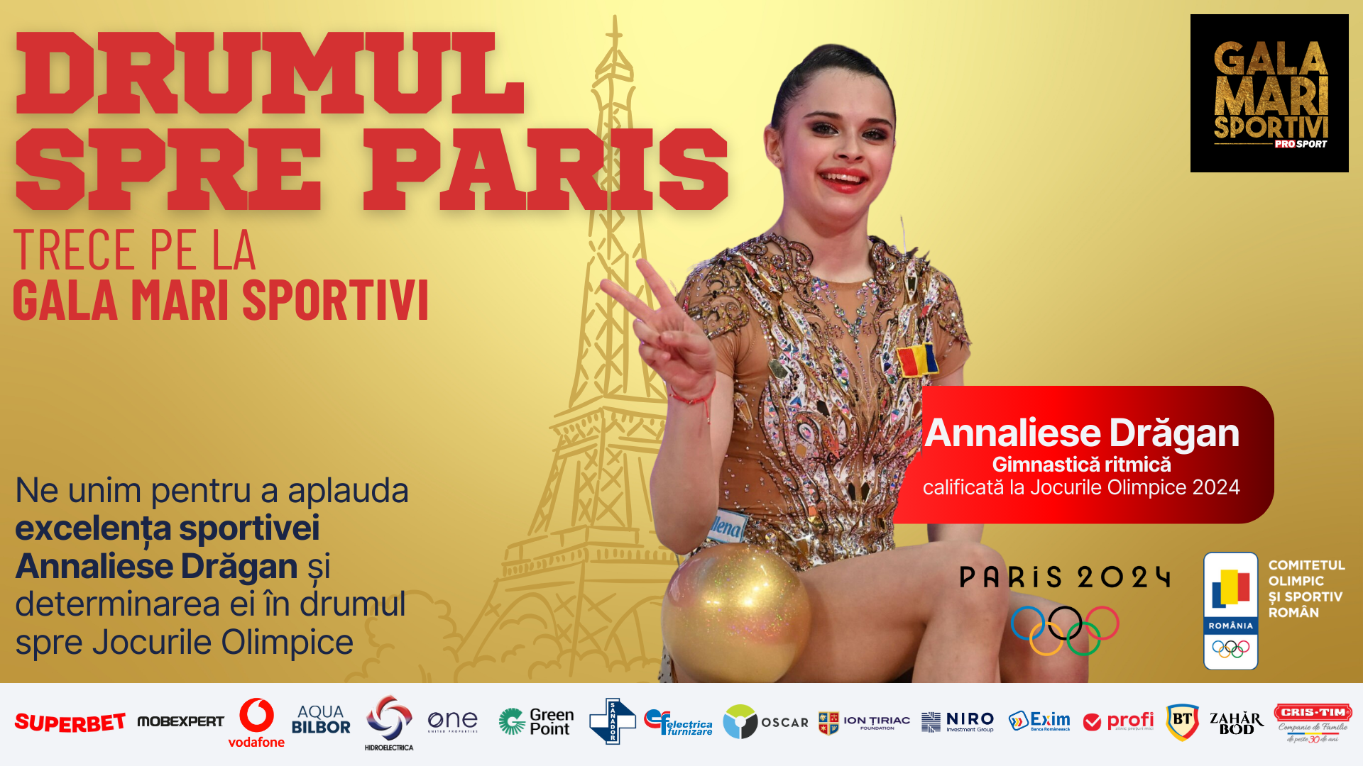 Annaliese Drăgan, premiată la Gala Mari Sportivi ProSport pentru calificarea la Jocurile ...