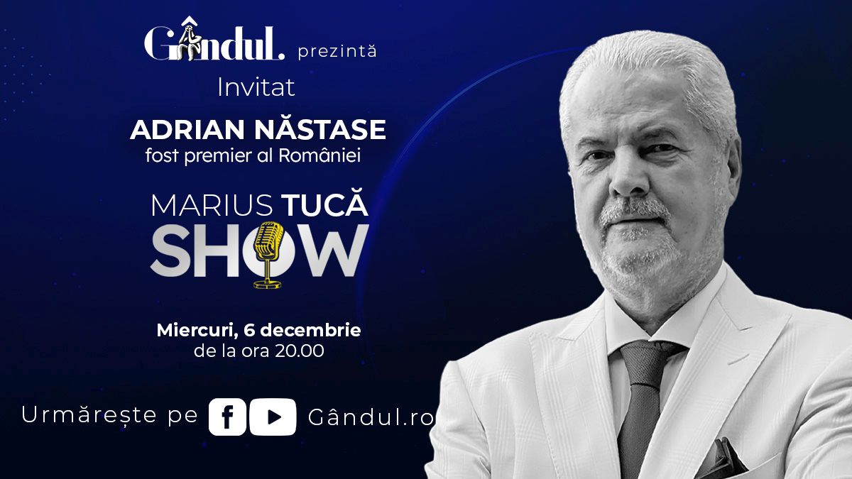 Marius Tucă Show începe miercuri, ora 20.00, live pe gândul.ro