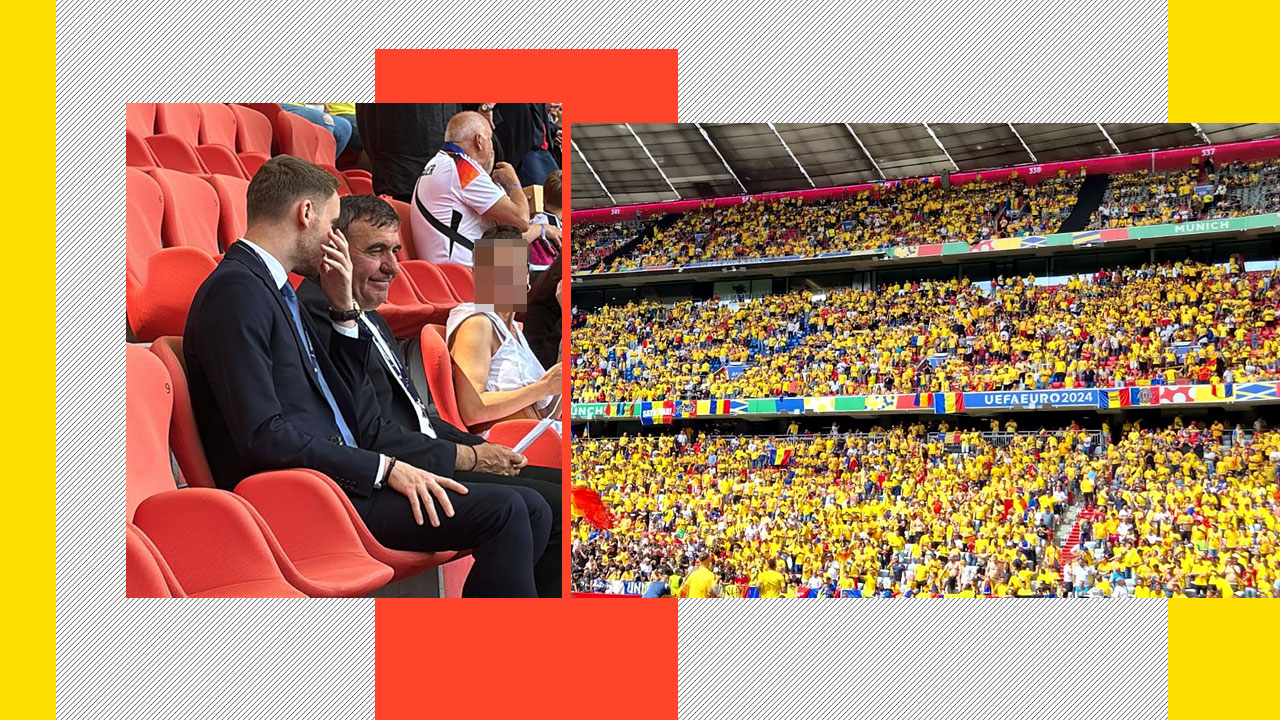 Omul de sub tribuna VIP. Cum a fost surprins Gică Hagi la meciul României