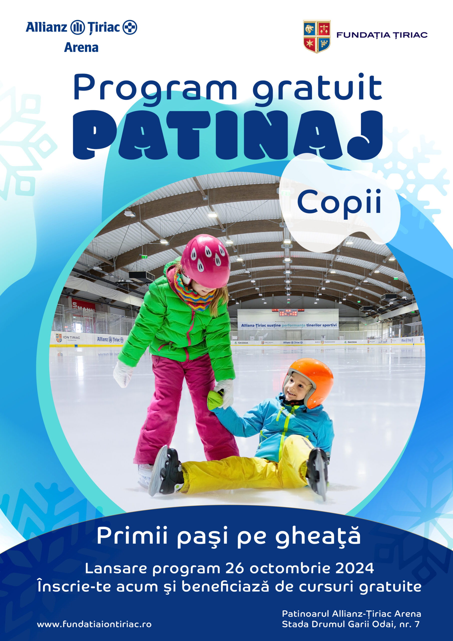 Programul gratuit de inițiere în patinaj „Primii pași pe gheață ...
