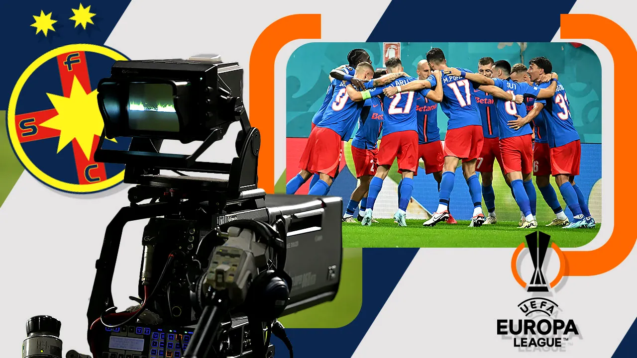 Cine transmite la TV FCSB - Manchester United