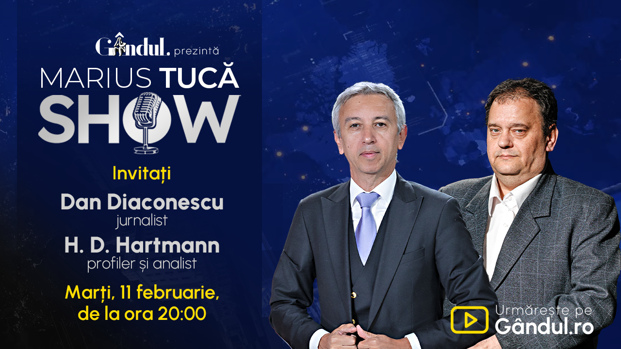 Marius Tucă Show începe marți, 11 februarie, de la ora 20.00, live pe ...