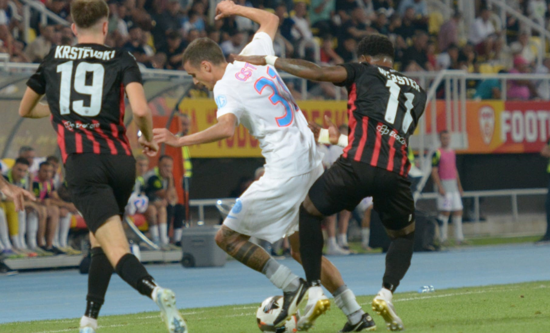 Qaka, fault grosolan și cartonaș roșu în Shkendija – FCSB. A intrat „la ...