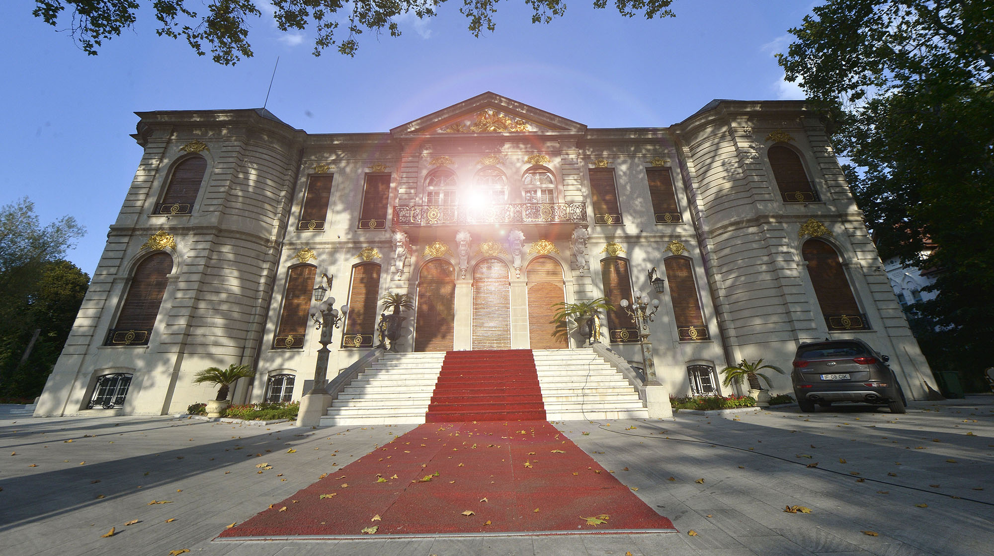 Gigi Becali s-a crucit când a văzut ce e pe gardul Palatului său de zeci de milioane de euro