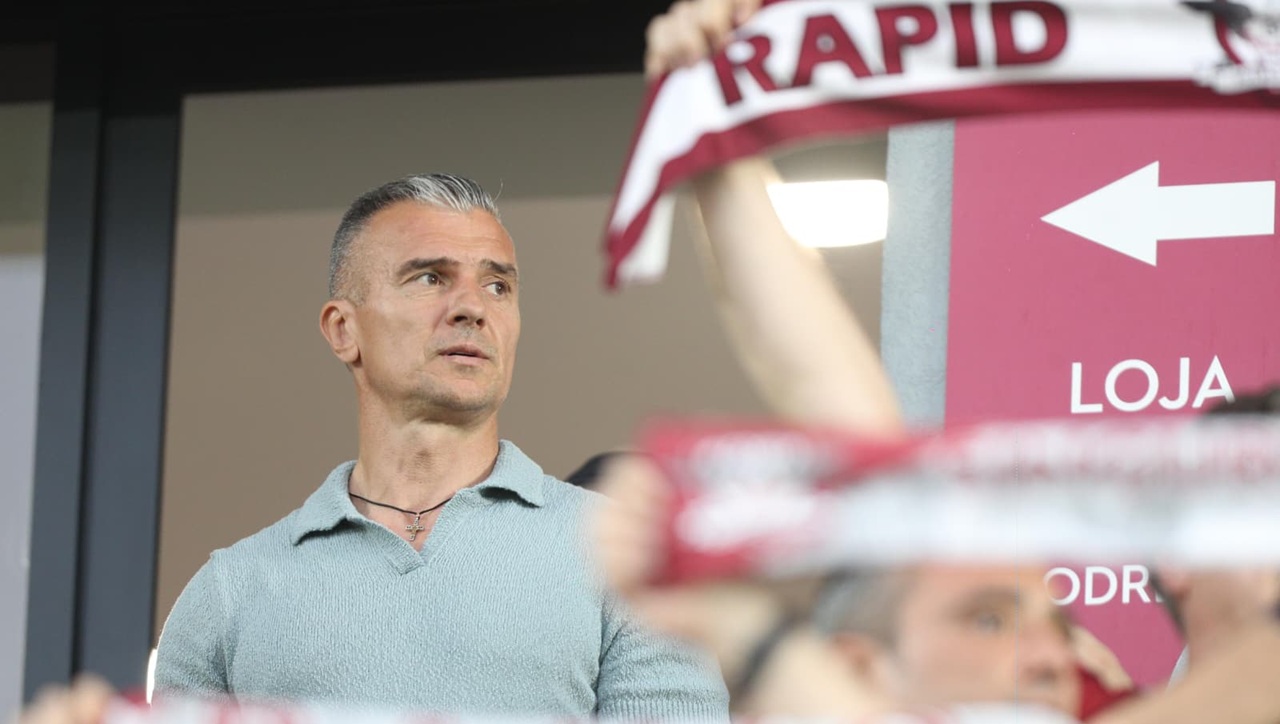 Primele imagini cu Daniel Pancu în Giulești, după ce a bătut palma cu Rapid